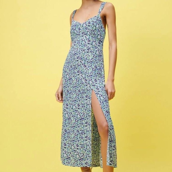 Zara | Dresses | Zara Floral Split Dress Xs | Poshmark